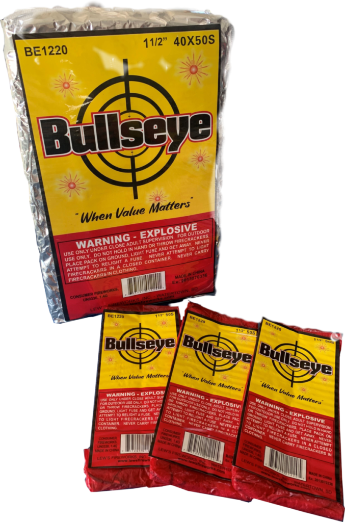 Good Report. 50 Firecrackers per pack, 40 packs per bundle.